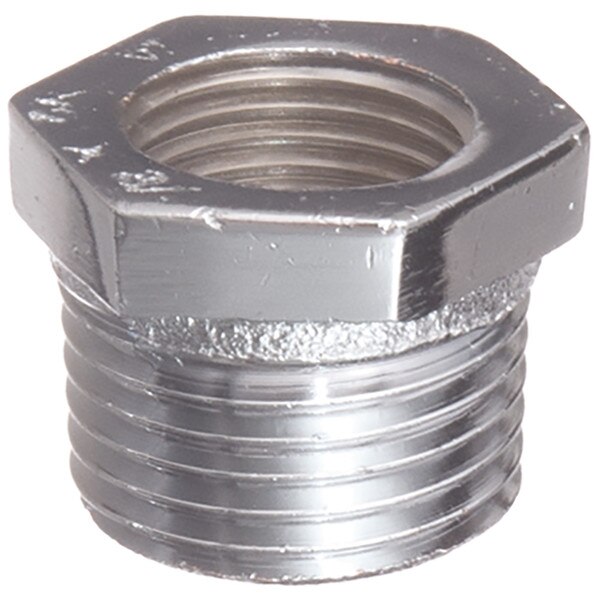 Chrome Hex Bushing - 3/4" x 1/2"