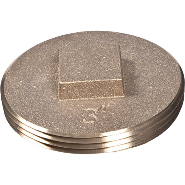 Brass Cleanout Plug - 3",3-3/8" O.D.
