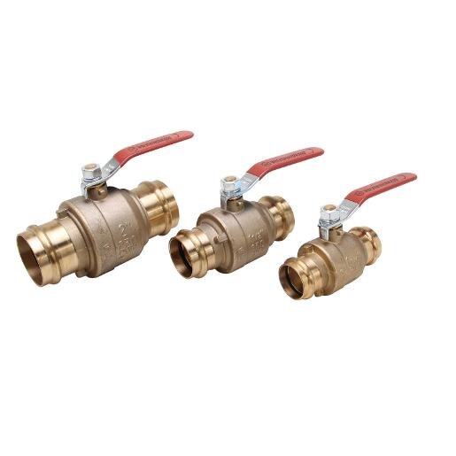 Wolverine Brass ProSeries Straight Ball Valve - 1-1/2" Press