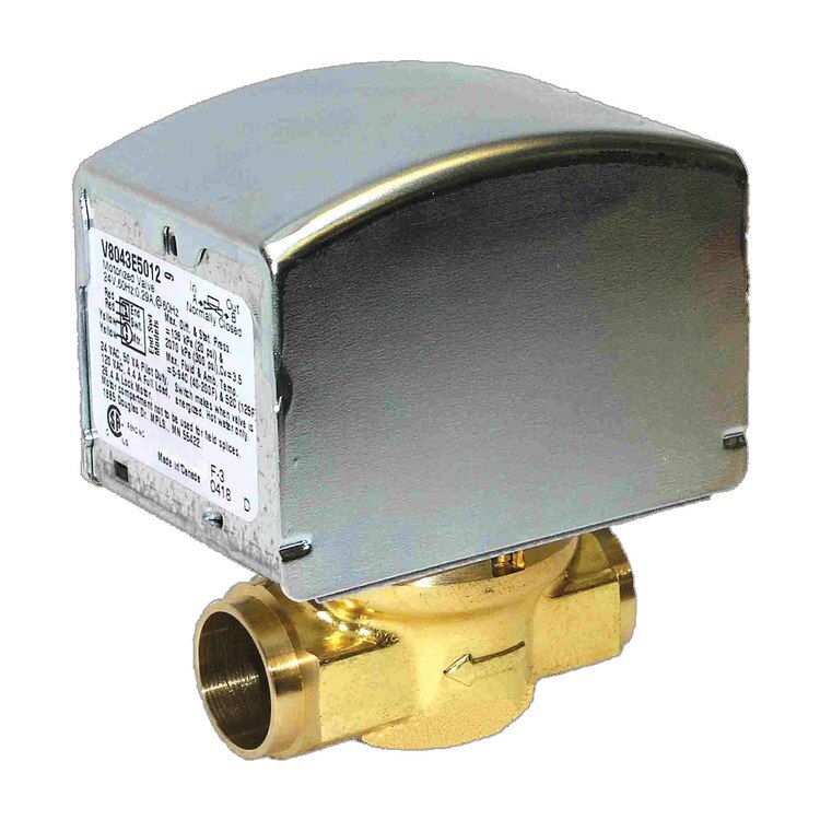 Honeywell Electric Zone Valve - 24V, 2-Wire, 3.5CV, 3/4" Sweat with ...