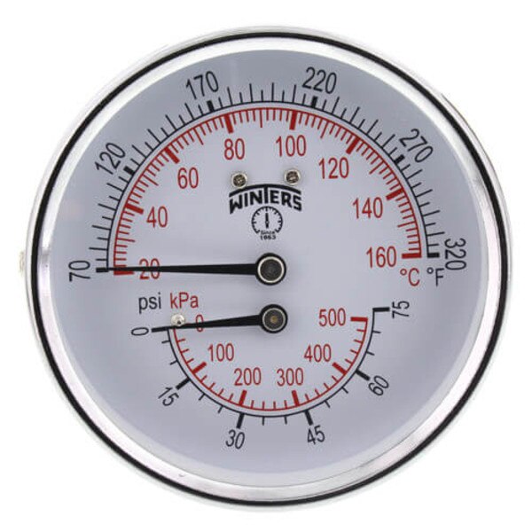 Winters Instruments Pressure/Temperature Combination Gauge